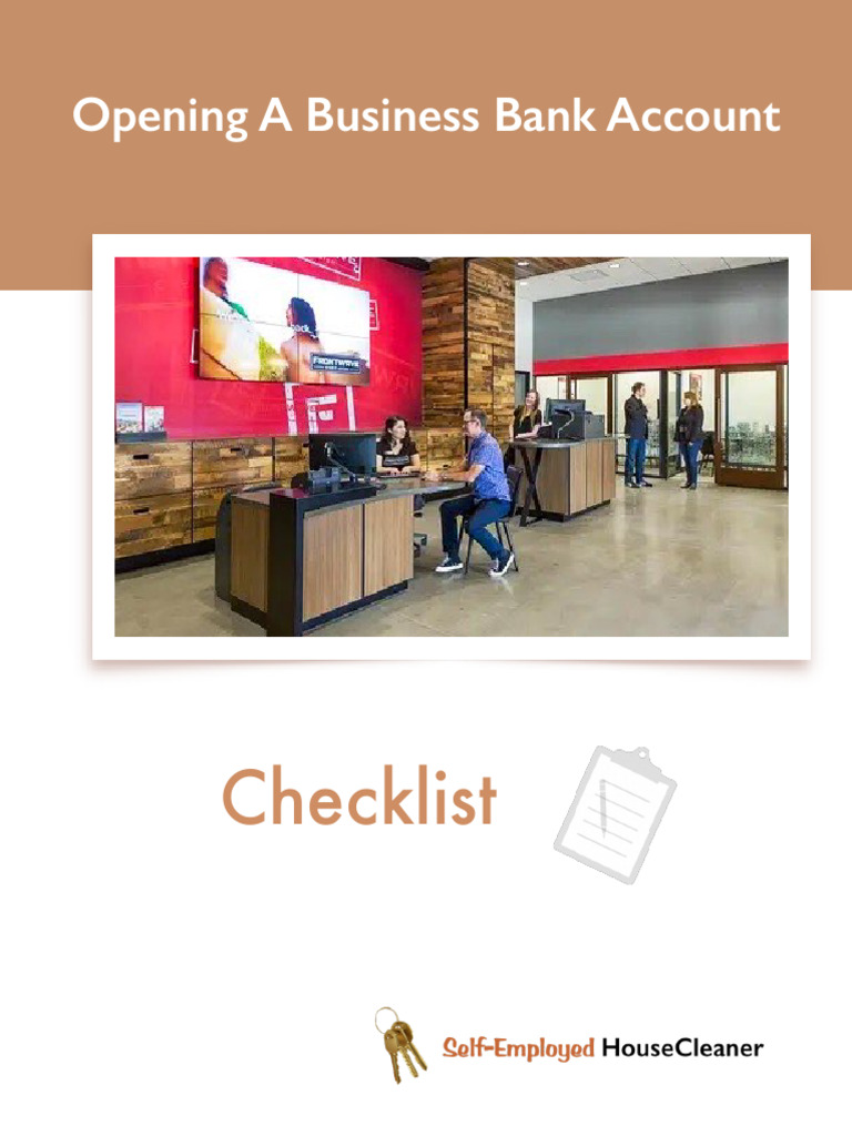 Business Bank Account Checklist for Cleaners | PDF | Credit Card | Banks