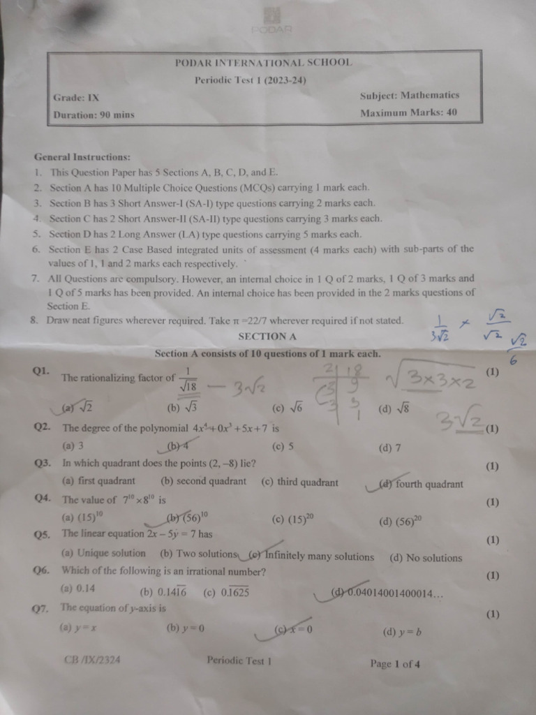 PT1 (2023) 40 Marks | PDF
