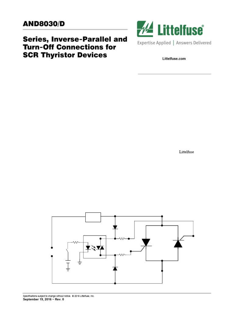 Littelfuse Series Inverse Parallel and Turn Off Connections For SCR ...