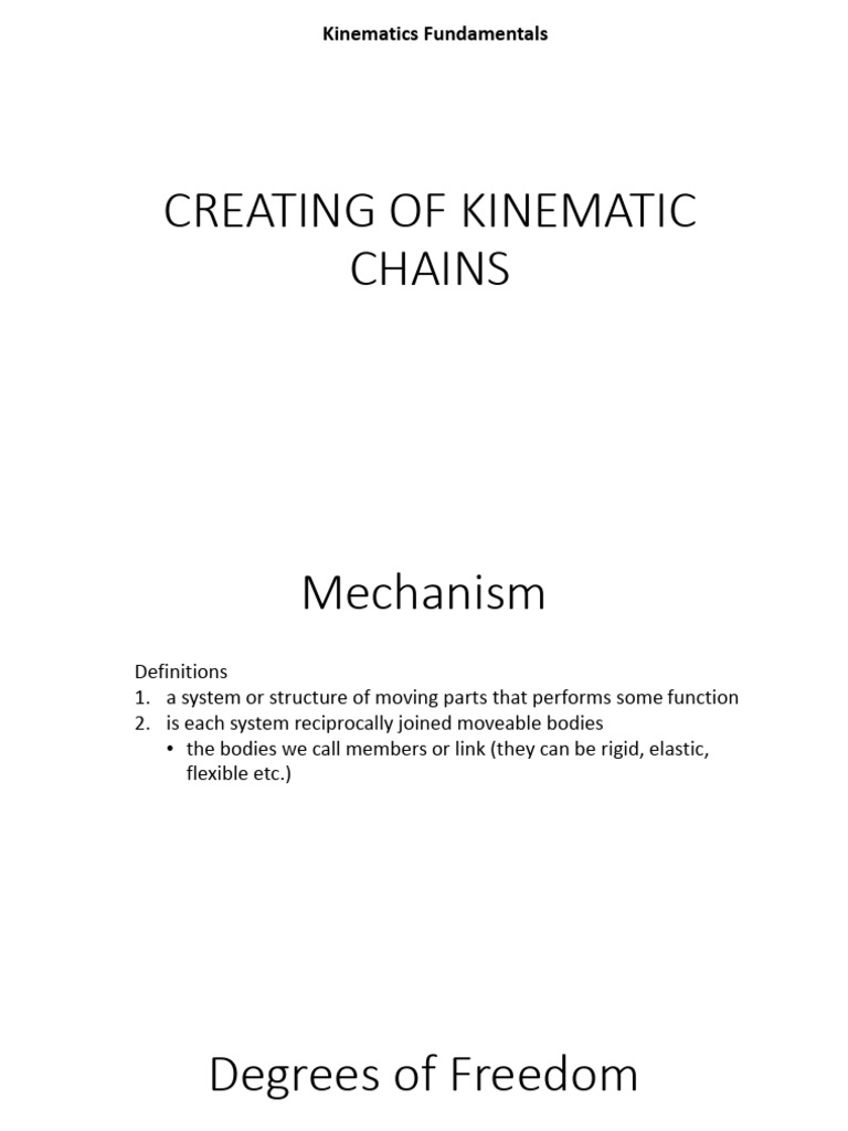 Creating of Kinematic Chains | PDF | Kinematics | Rotation