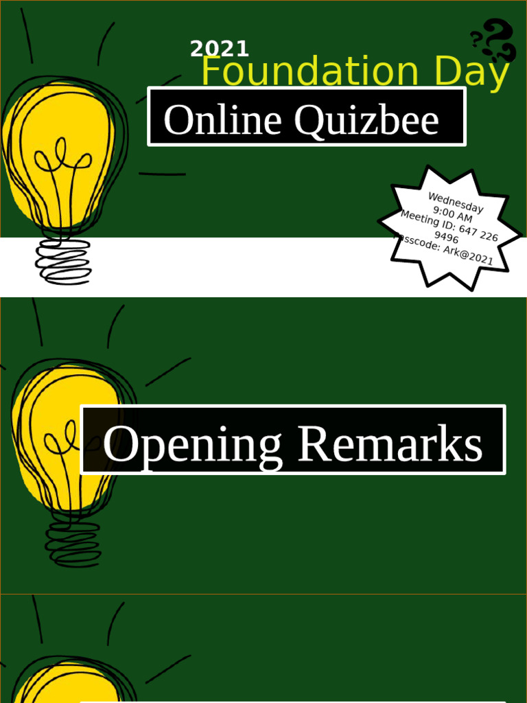 2021 Foundation Day Online Quizbee | PDF | Philippines | Earthquakes