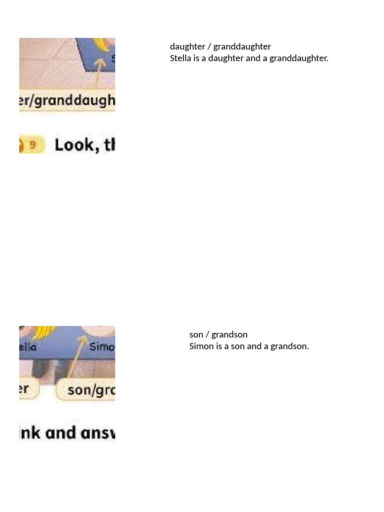 Family Vocabulary With Images Presentation | PDF