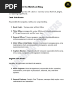 Maritime Ranks and Ship Hierarchy | PDF | Sea Captain | Water Transport