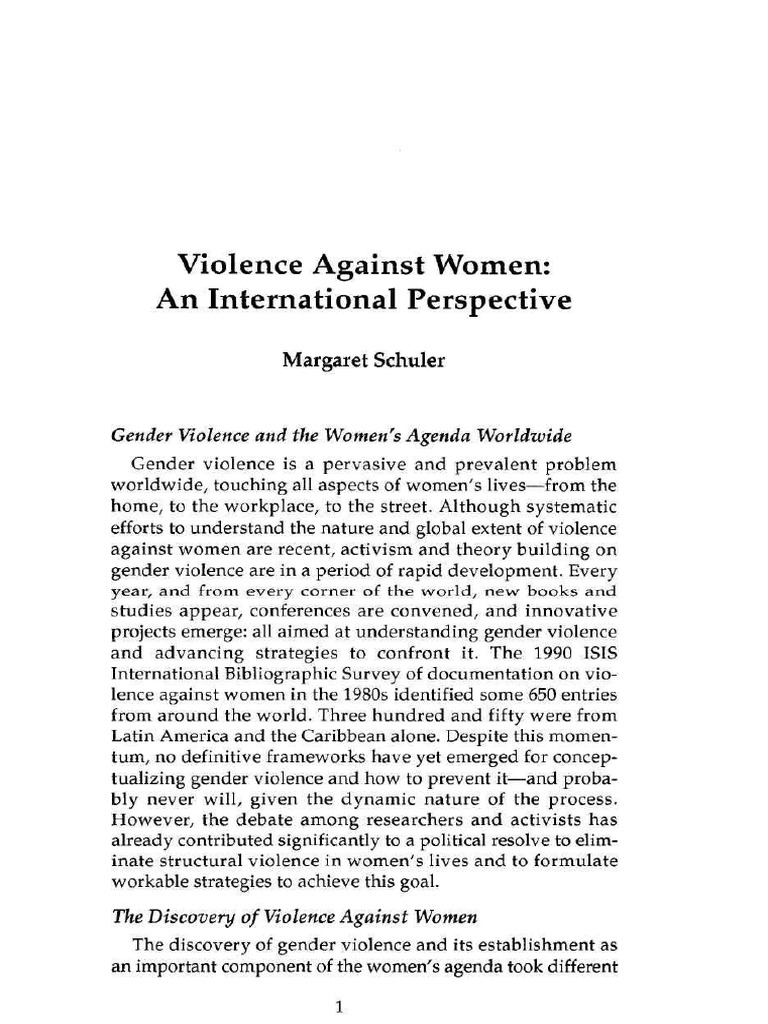 Violance Against Women CH 1 | PDF