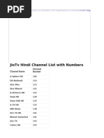 Jio Fiber Channels Plan Details | PDF