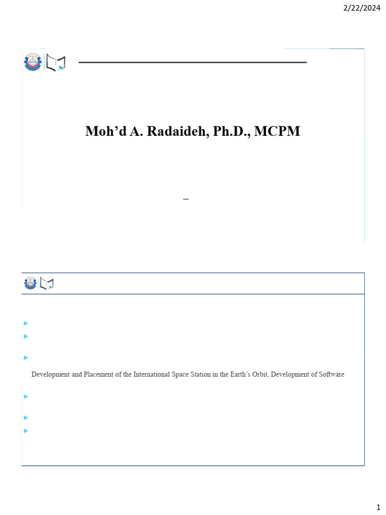 SE440 SPM - Chapter 2 - Slides - V2 | PDF | Project Management | Leadership