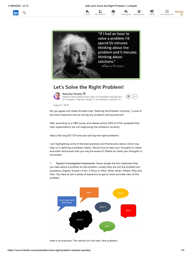 Best Practices for Defining Problems | PDF | Reason | Hypothesis