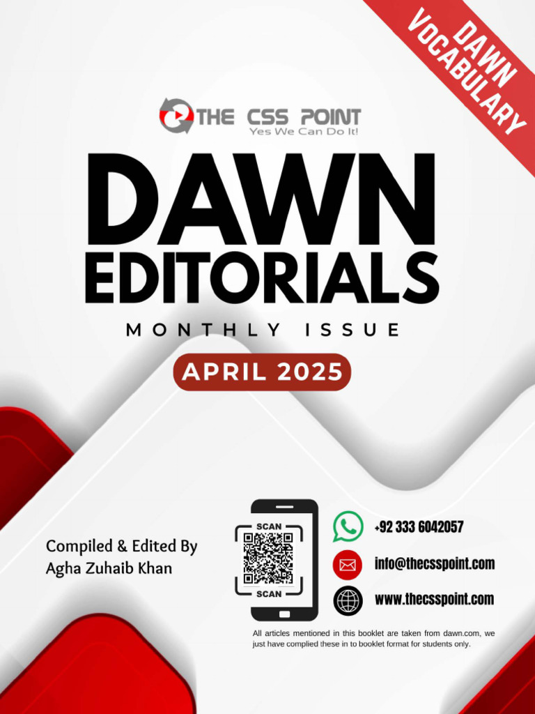 Monthly Dawn Editorials April 2025 Issue | PDF | Cost Of Living | Hamas