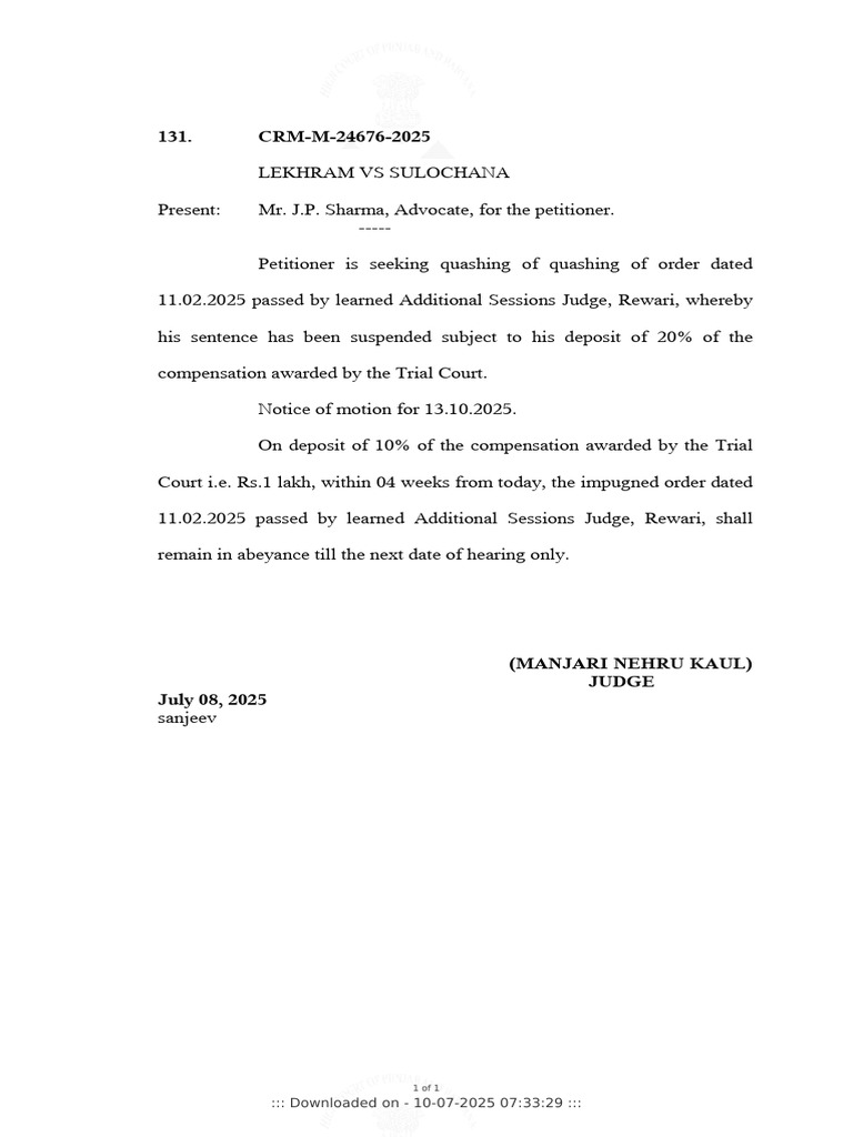CRM-M 24676 2025 08 07 2025 Interim Order | PDF