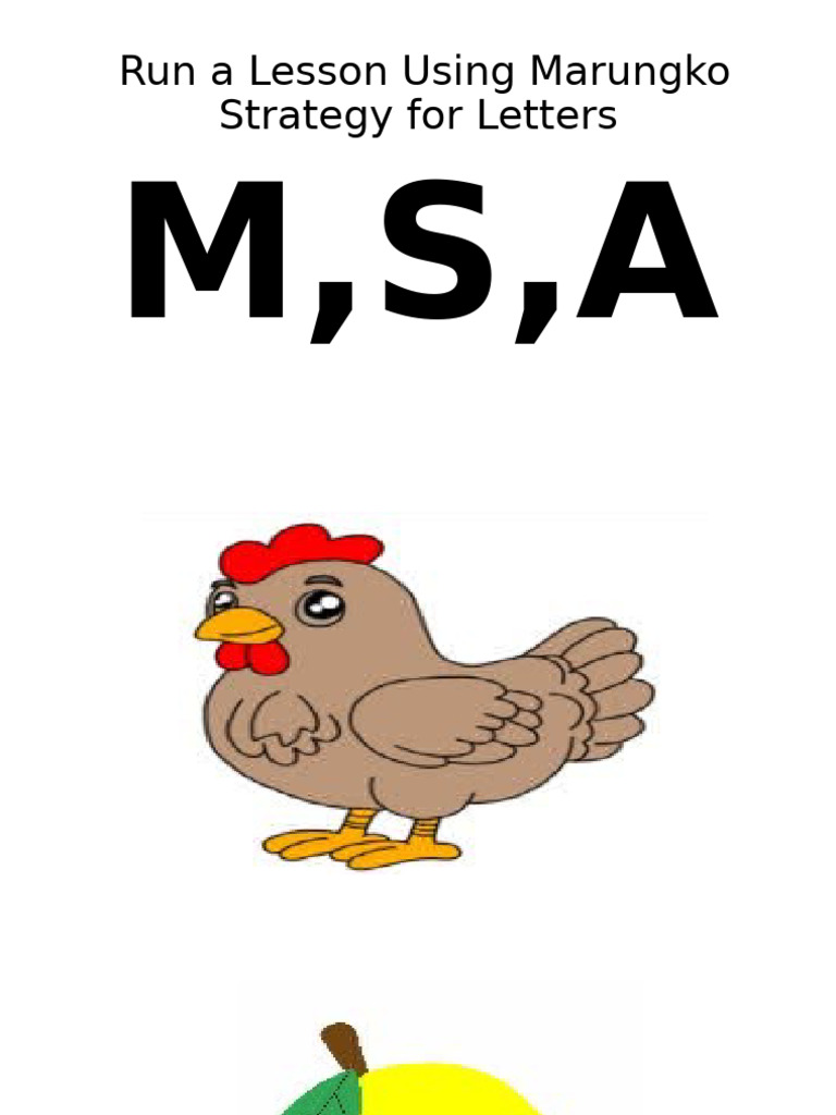 Run A Lesson Using Marungko Strategy For Letters | PDF