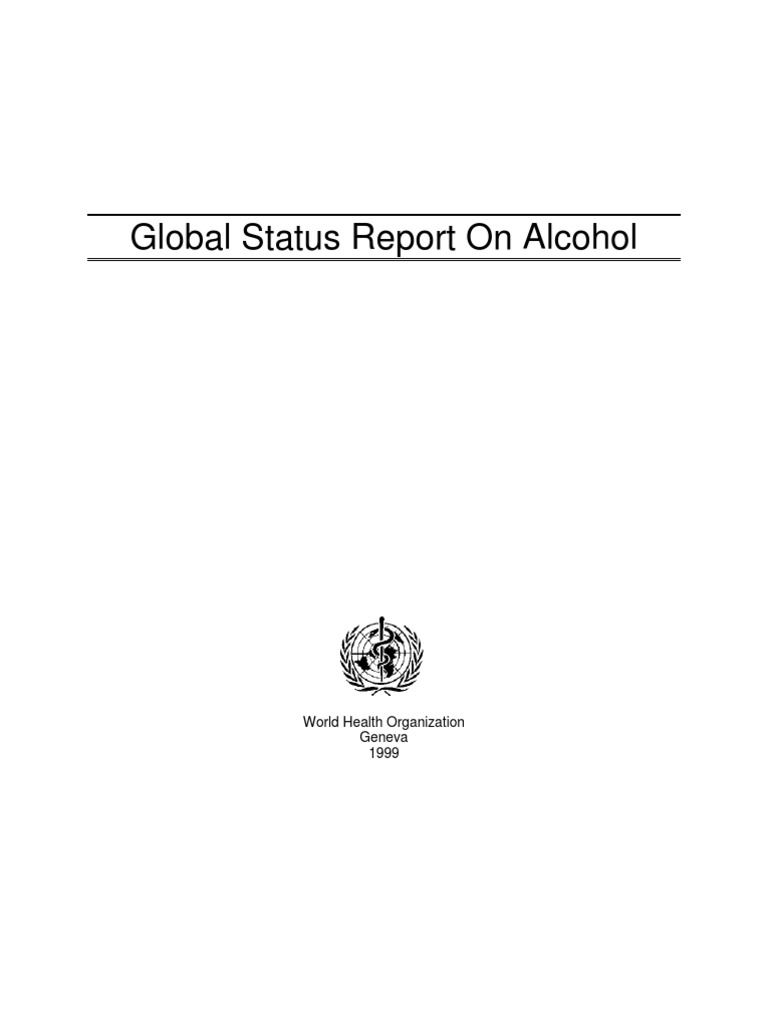 Global Status Report On Alcohol | PDF | Alcoholic Drinks | Beer