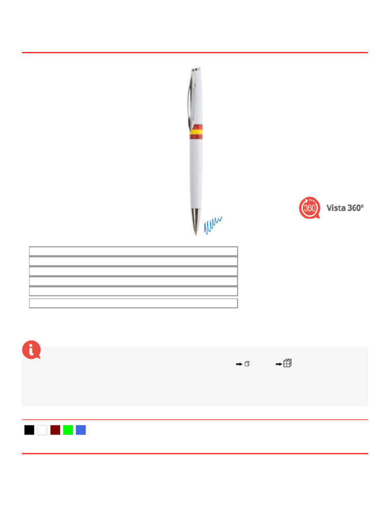 Referencia: A-328-BL Boligrafo Nacional Metal/Plastico "Aysen" | PDF