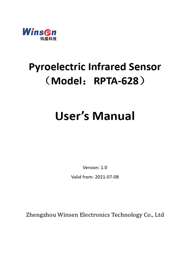 Pyroelectric InfraredSensor | PDF | Sensor | Thermography