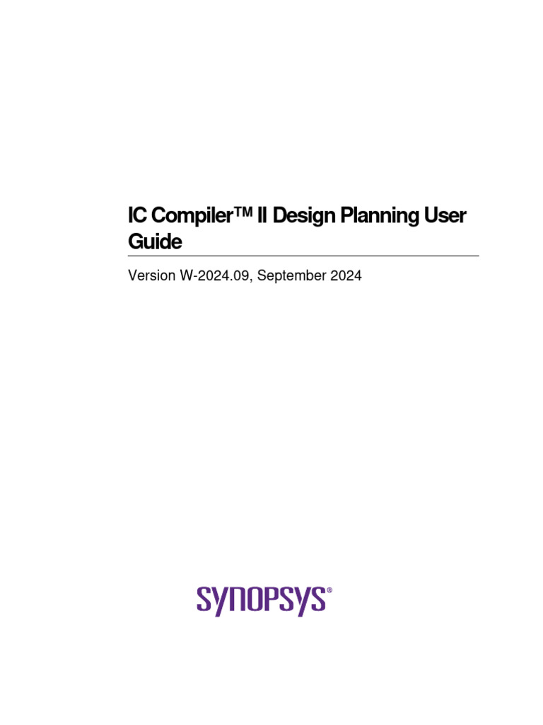 IC Compiler II Design Planning Guide | PDF | License | Computer Engineering