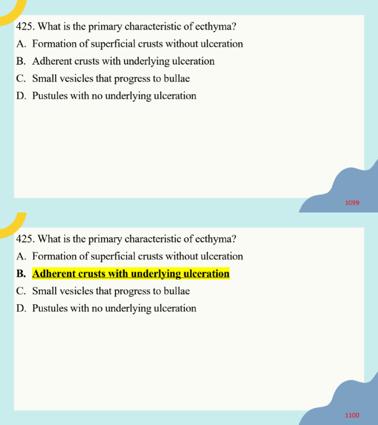 أسئلة جلدية - 290 | PDF