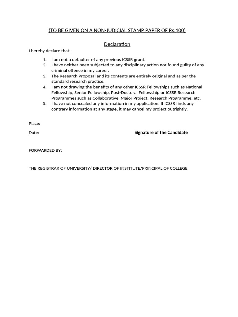 RP Declaration Format | PDF