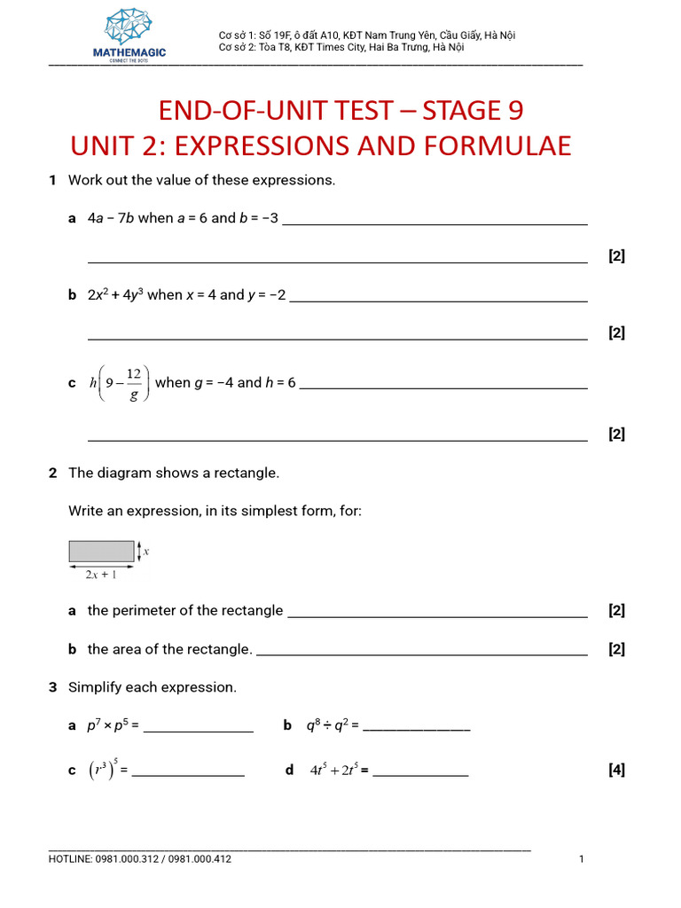 Unit 2 End-Of-unit Test | PDF | Elementary Geometry | Euclidean Geometry