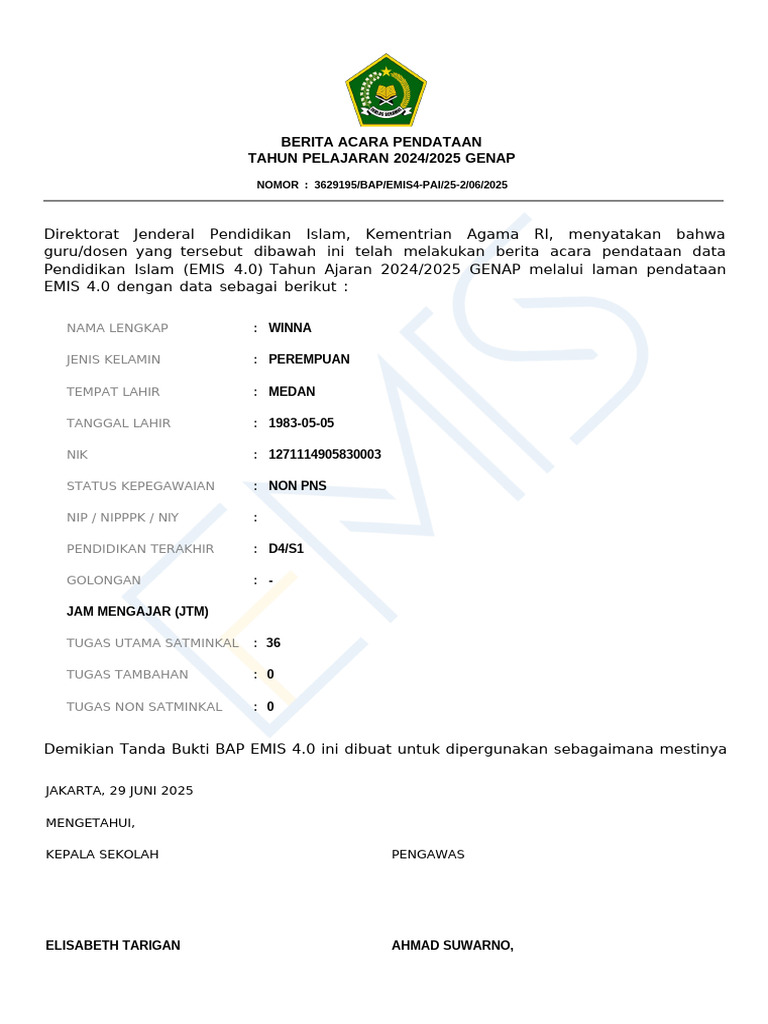 BAP 2024 2025 Genap | PDF