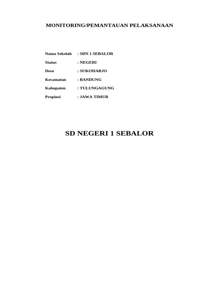 Supervisi Sarpras 2023-2024 | PDF