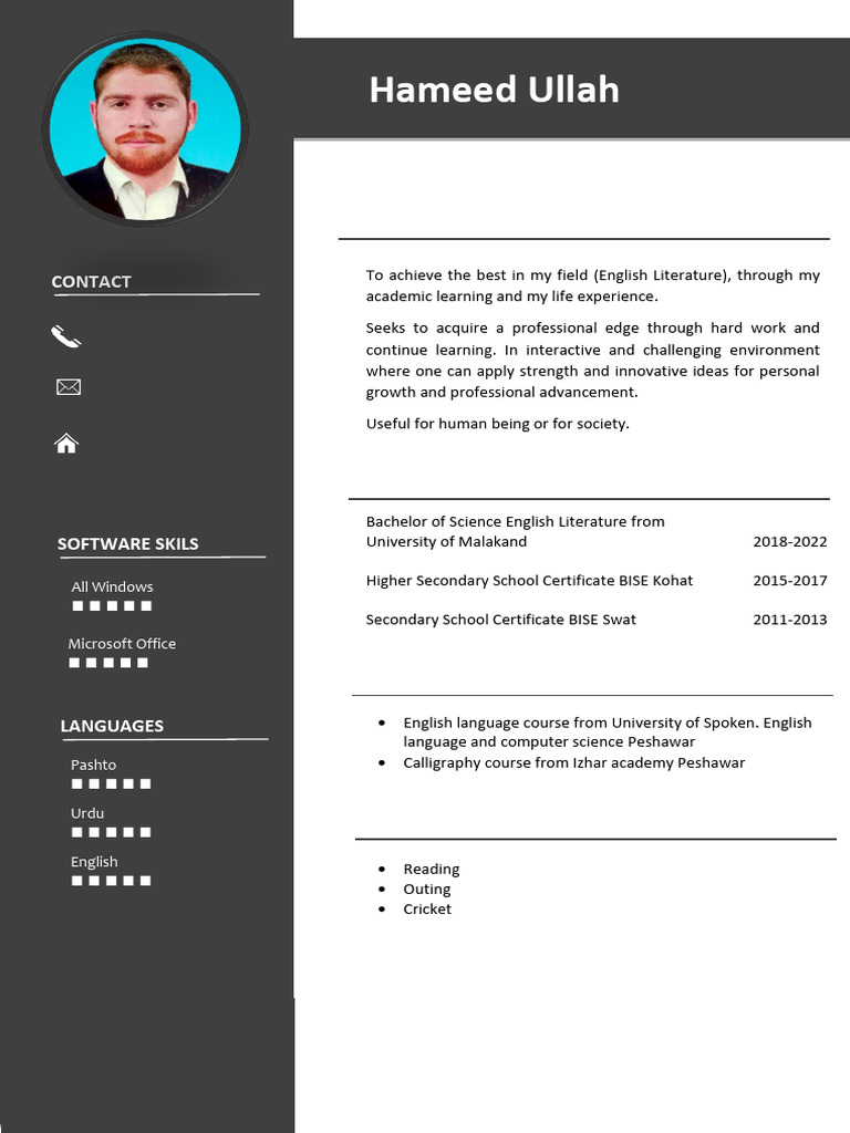 Hameed Ullah CV | PDF