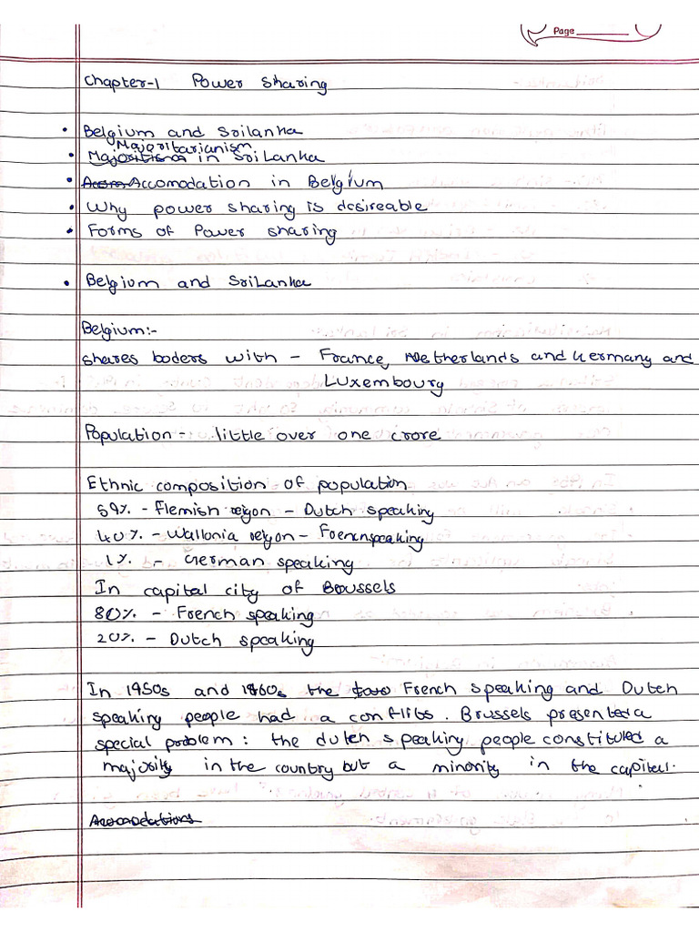 Power Sharing Notes | PDF