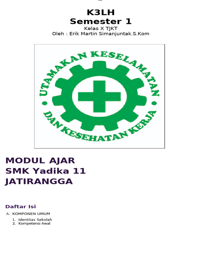 Erik Martin Modul K3LH Kelas X Sem 1 2023 2024 | PDF