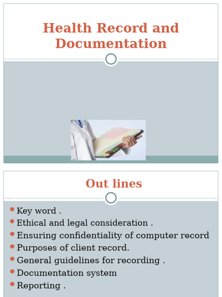 3-Health Record and Documentation 1 0 | PDF | Health Care | Confidentiality