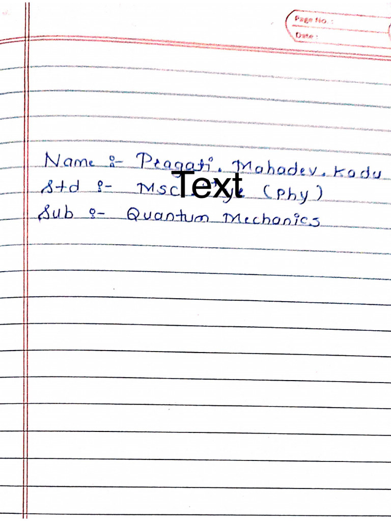 Quantum Mechanics Assignment - PragatiKadu | PDF