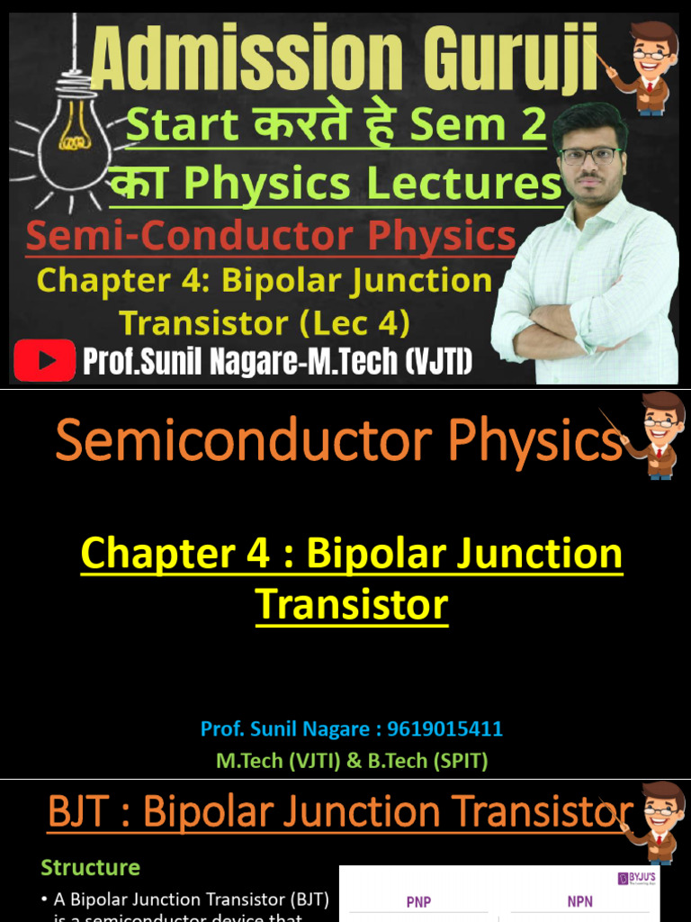 BJT Fundamentals and Applications | PDF | Bipolar Junction Transistor ...