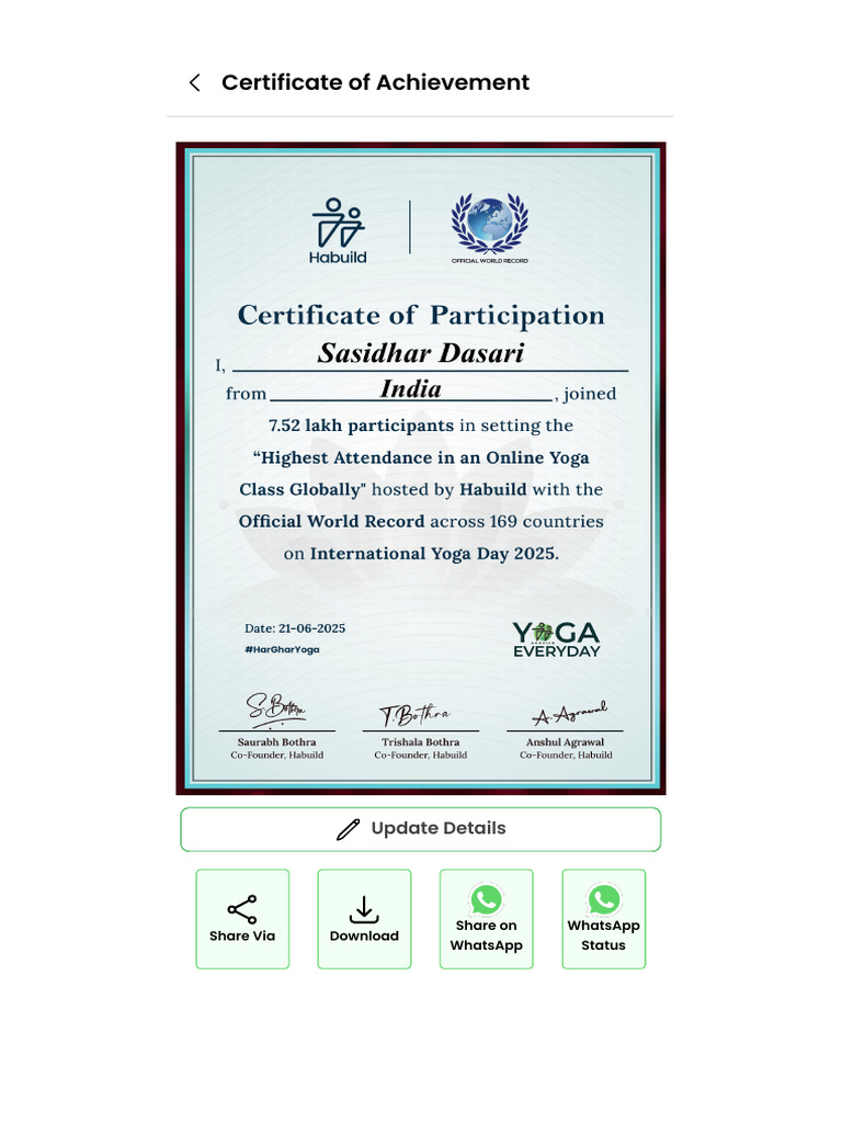 Certificate of Achievement Update | PDF