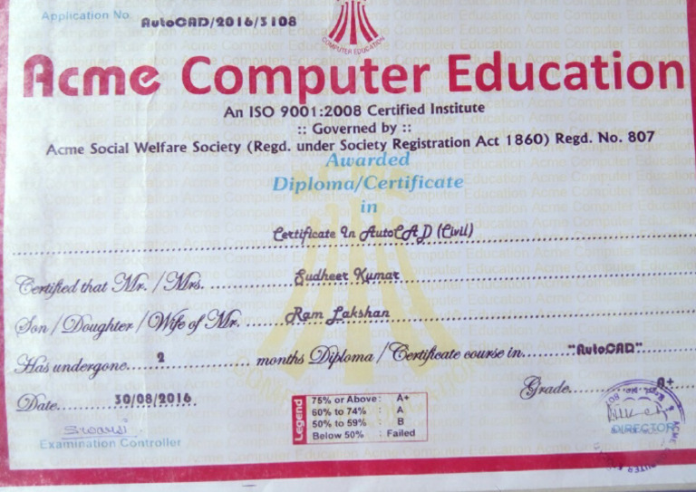 Cad Certificate | PDF