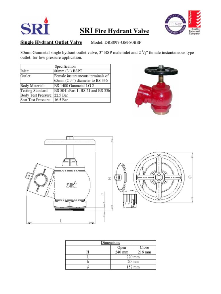 SRI Fire Hydrant Valve | PDF