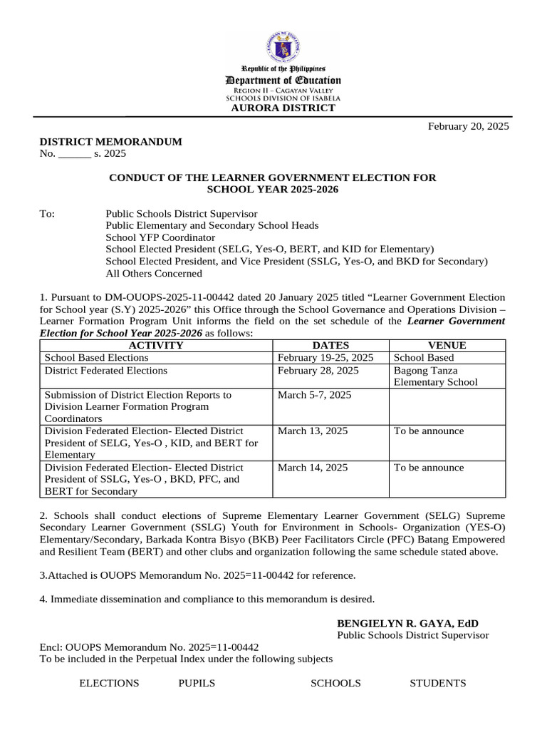 Selg Elections 2025 | PDF