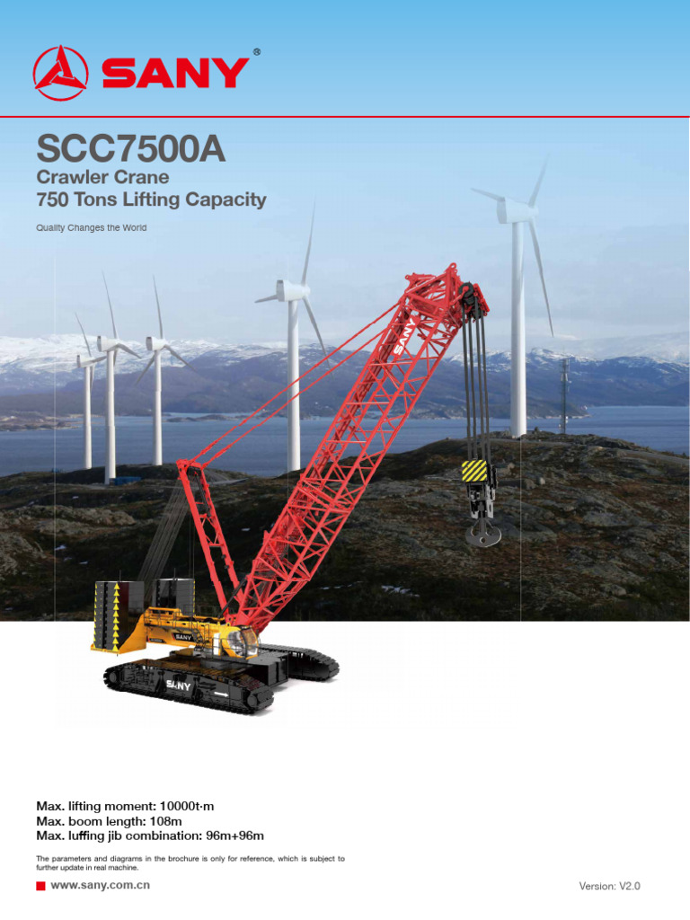 Scc7500a (Sany 750 MT) | PDF | Crane (Machine) | Pipe (Fluid Conveyance)