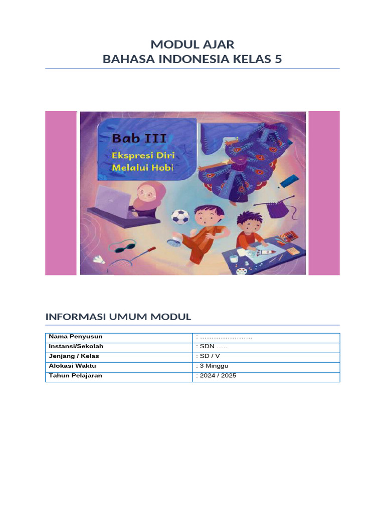 BAB 3 - Ekspresi Diri Melalui Hobi | PDF