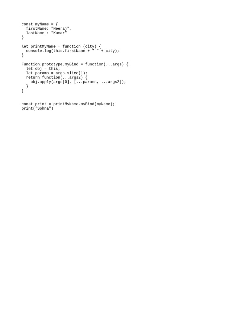 Bind Polyfill | PDF