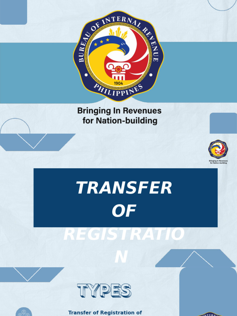 Transfer of Business Registration Guide | PDF | Government Finances | Taxes