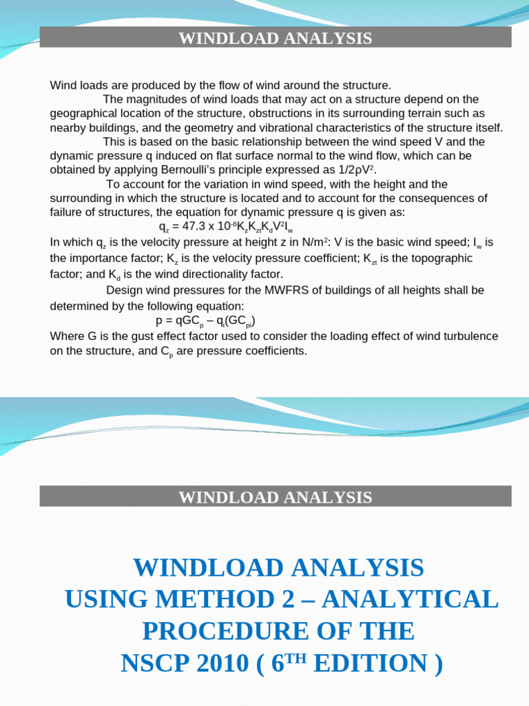Wind Load Analysis for Structures | PDF | Wound | Wind Speed