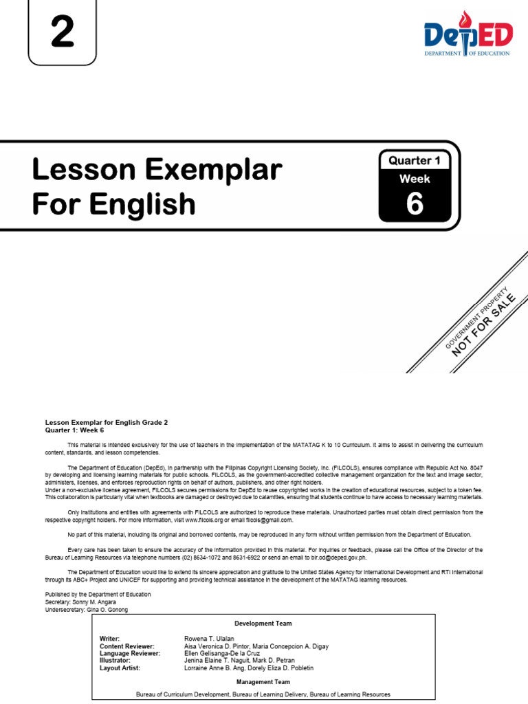 LE English 2 Q1 Week6 v1 | PDF | Syllable | Linguistics