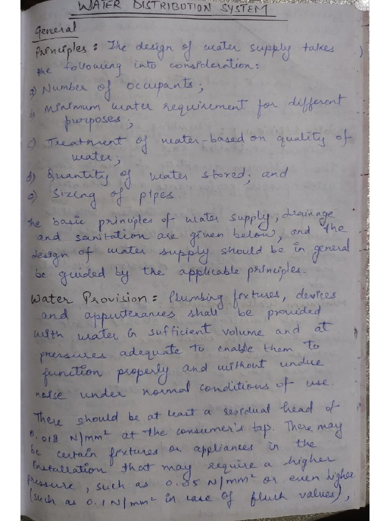 Plumbing Short Notes | PDF