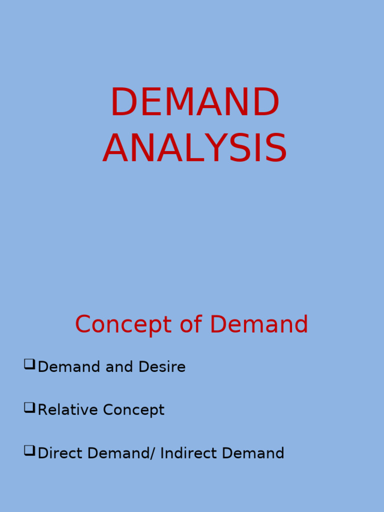 Unit II - A - Demand Analysis | PDF | Demand | Demand Curve