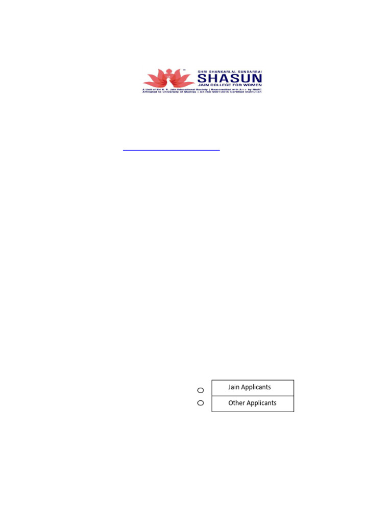 Shasun College Admission Login Guide | PDF