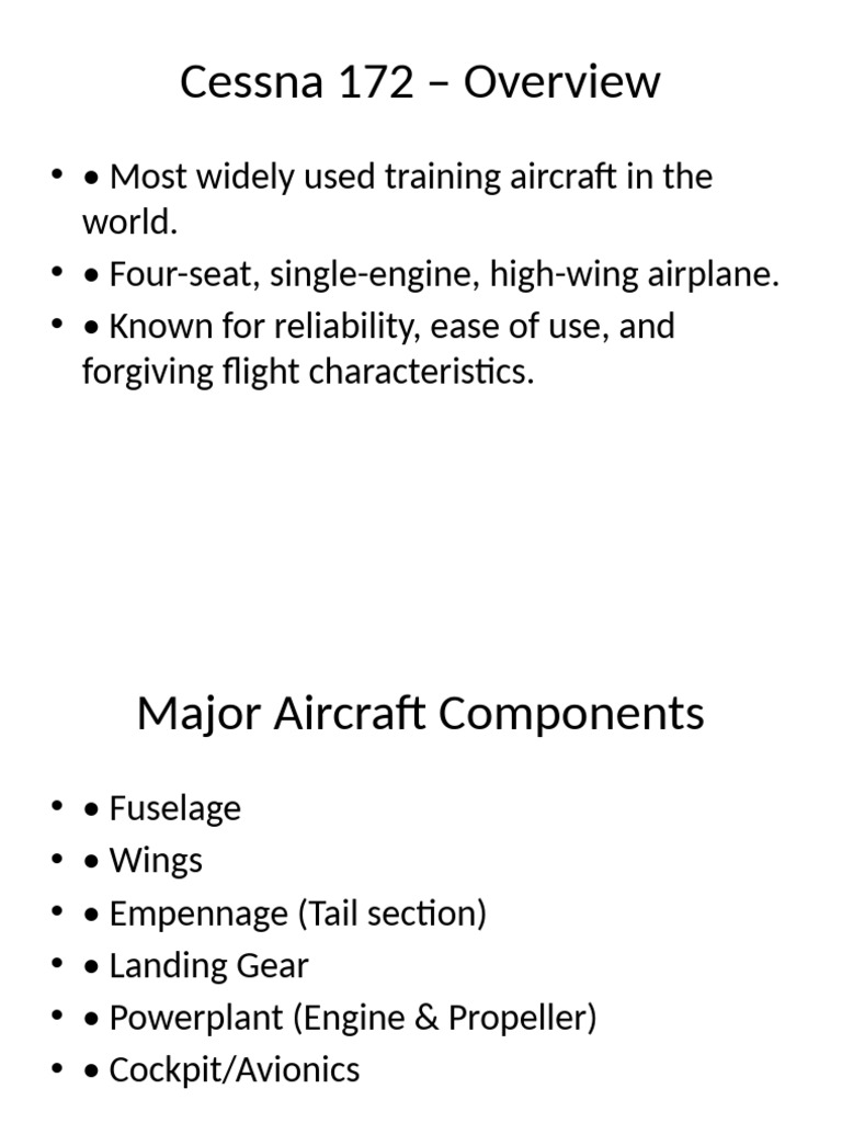 Cessna 172 Pre-Flight Checklist Guide | PDF