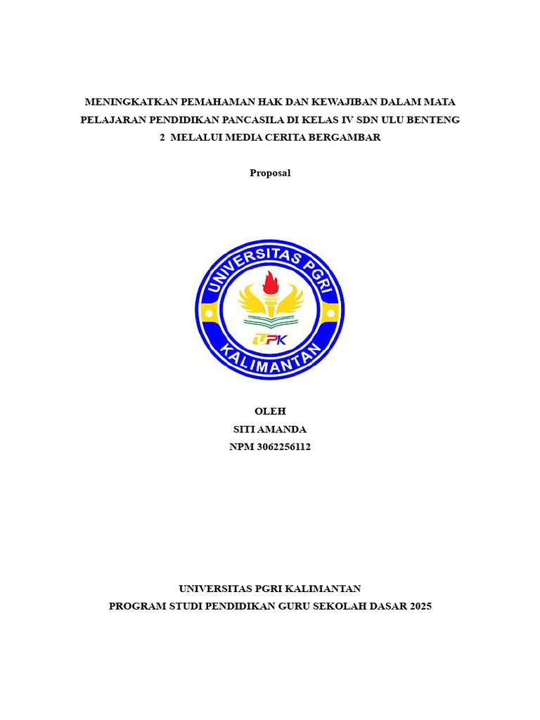 Proposal PTK (Siti Amanda) | PDF