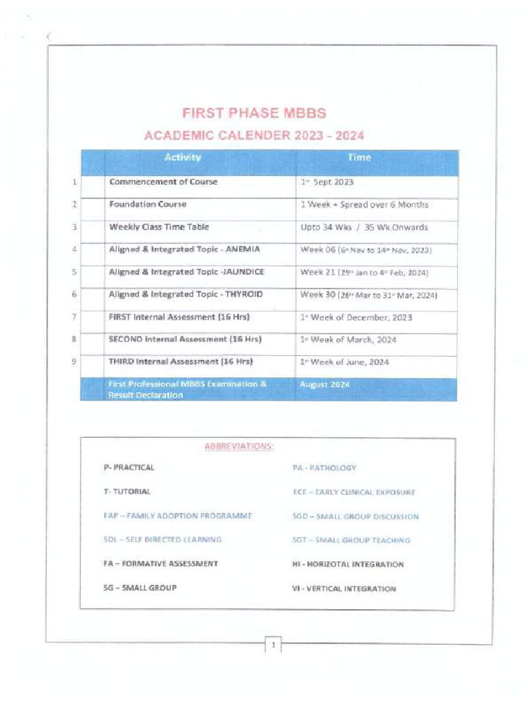 Academic Calendar 2023 24 Compressed | PDF