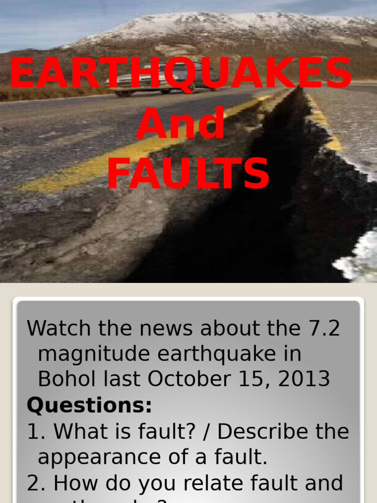 Active and Inactive Fault | PDF | Earthquakes | Fault (Geology)