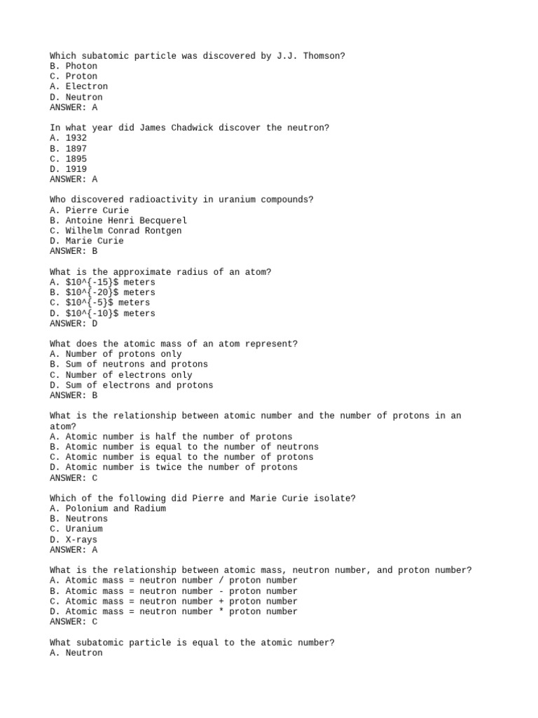 Atomic Structure and Nuclear Physics | PDF | Nuclear Physics | Radioactive Decay