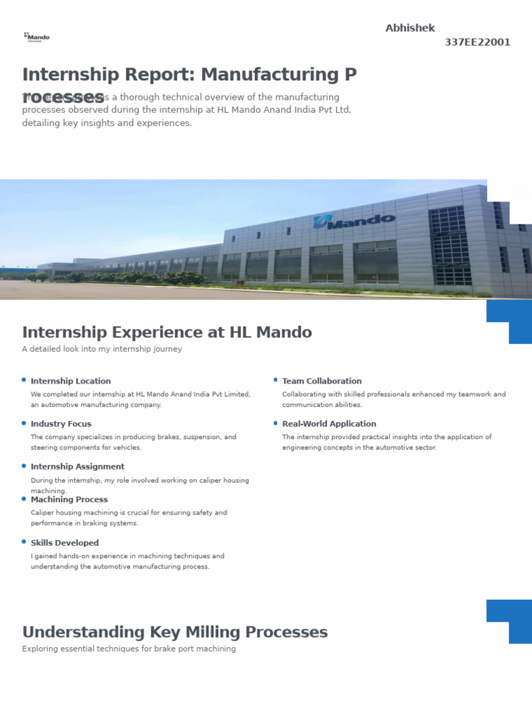 Internship Experience in Automotive Manufacturing - Animated | PDF ...