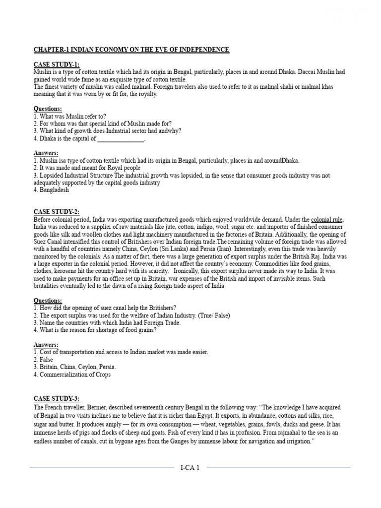 Case Study Indian Economy | PDF | Economies