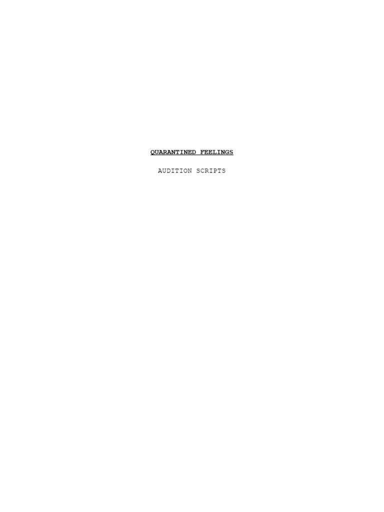 Audition Script For Nestor | PDF